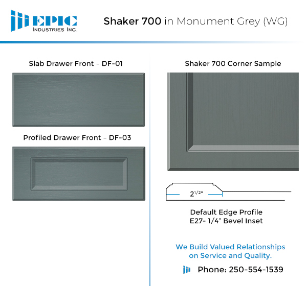 Shaker Cabinet Door Collection | Epic Indutries Inc.